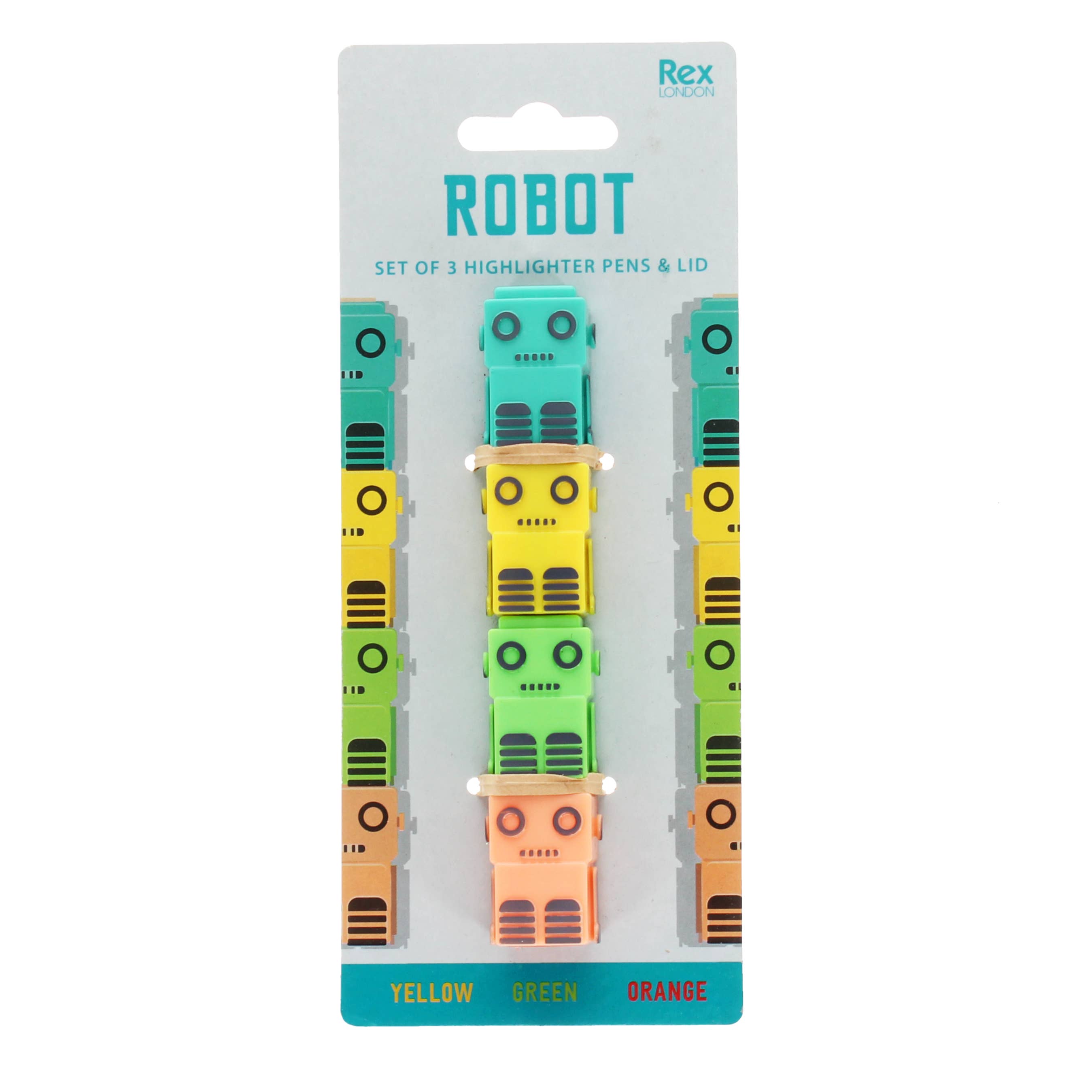 Stackable Highlighters Set - Robot | Stationery & Toys | Quince & Cook